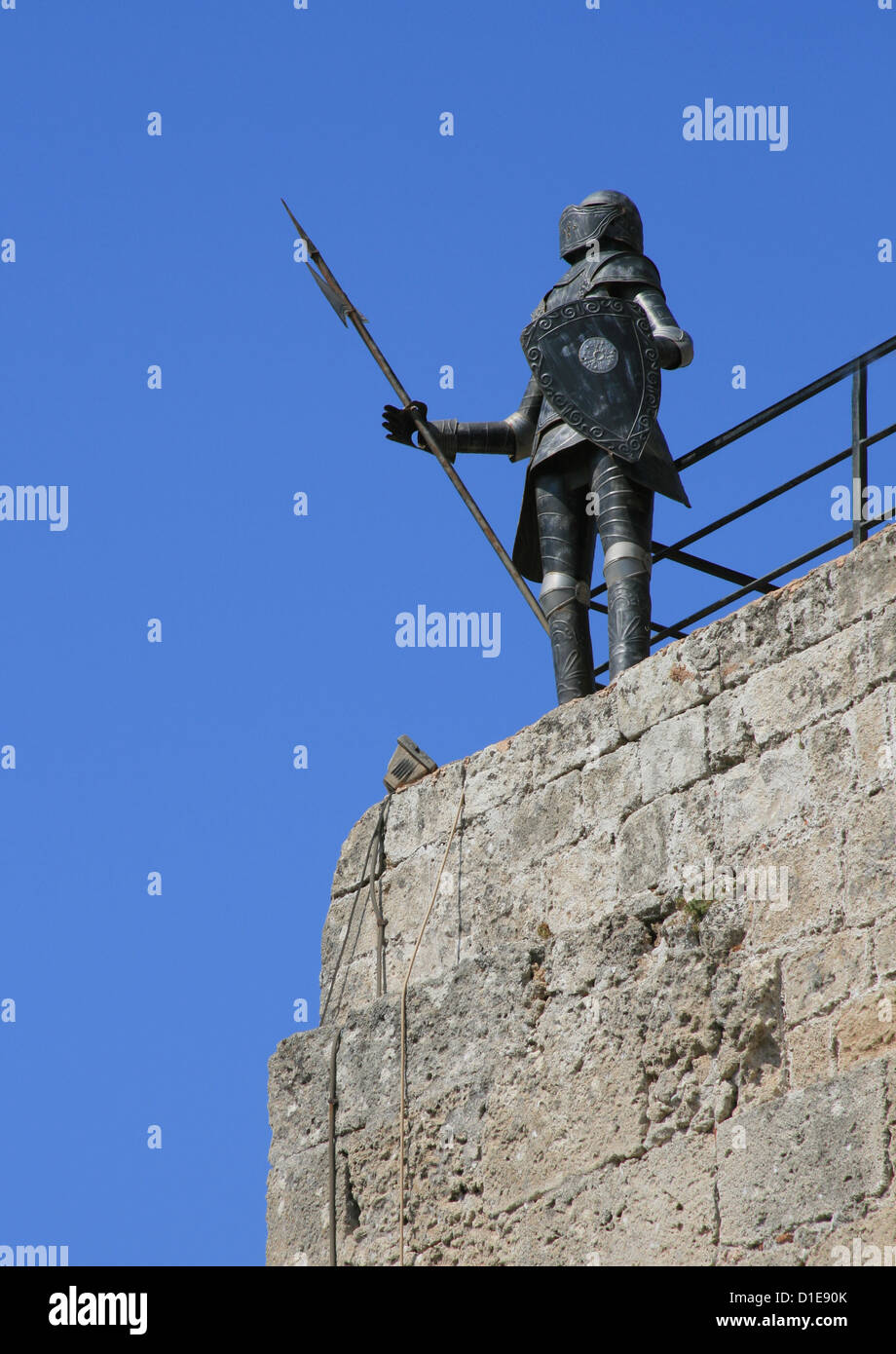 A suit of armor of the knights on the Greek island of Rhodes Stock ...