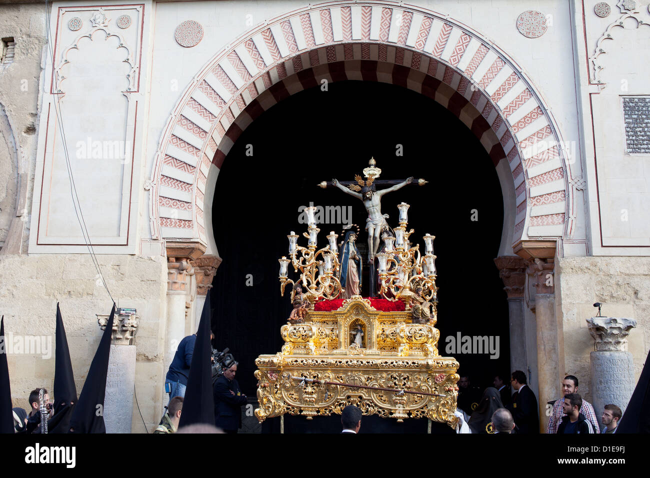 Jesus Christ on the Cross with Virgin Mary and Mary Magdalene on a ...