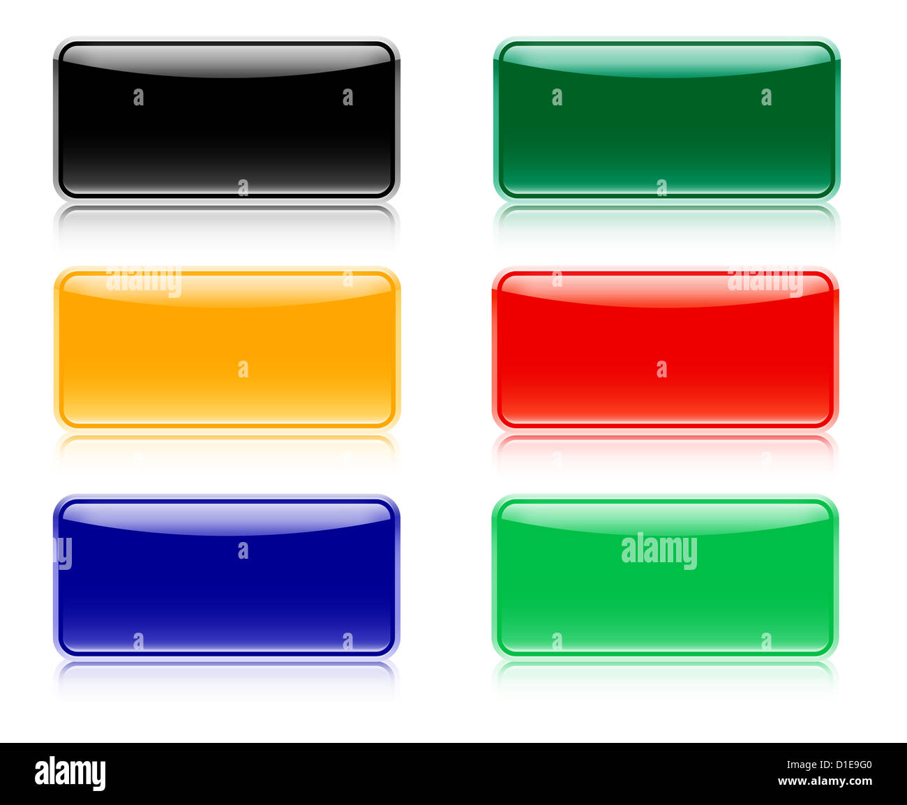 Glossy navigation bars, buttons - Web elements for navigation with ...