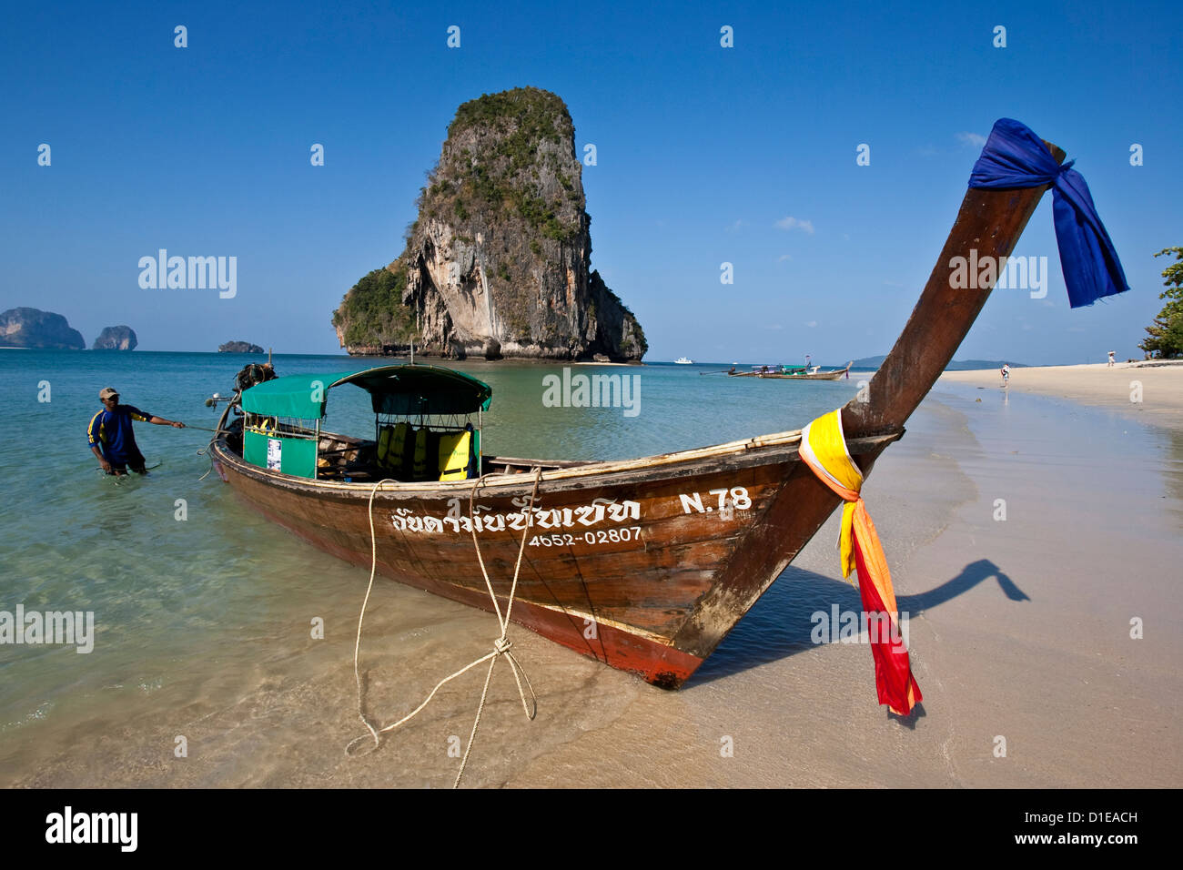 Long Tail Boat, Phra Nang Cave Beach, Krabi, Thailand Stock Photo - Alamy