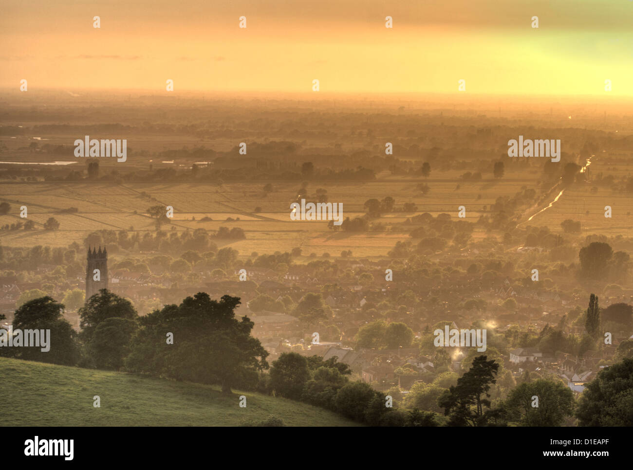 Glastonbury tor at sunset hi-res stock photography and images - Alamy