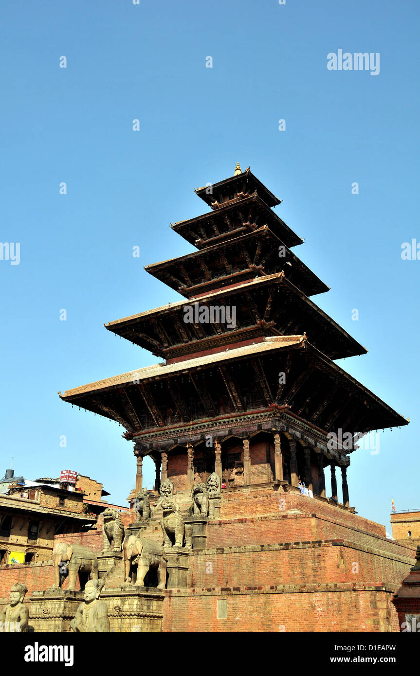 Five roofs temple Bhaktapur Nepal Stock Photo - Alamy