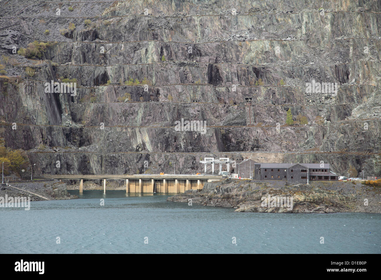 Dinorwig Slate Quarry, Llyn Peris Reservoir, Llanberis, Gwynedd ...