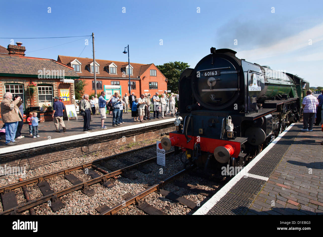 Pacfic Class Steam Locomotive Tornado visiting Sheringham on the Poppy ...