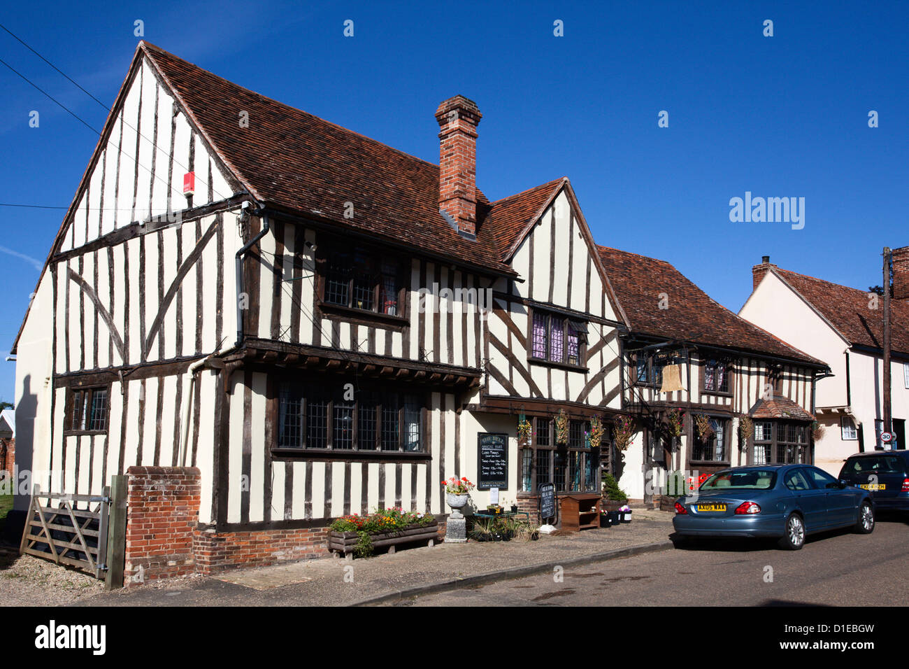 The Bell Inn at Kersey, Suffolk, England, United Kingdom, Europe Stock ...