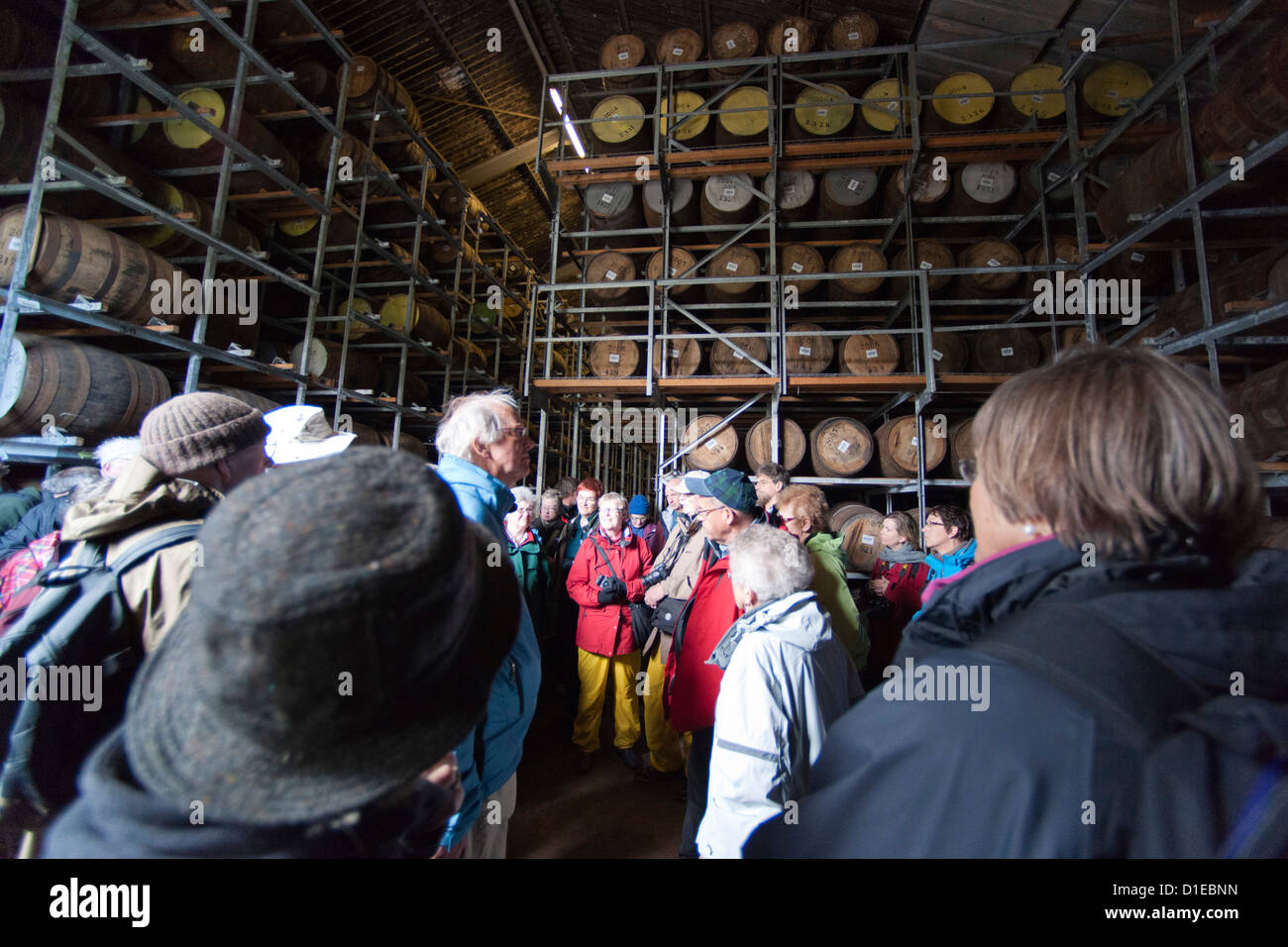 Jura whisky distillery barrel storage, Jura Island, Inner Hebrides ...