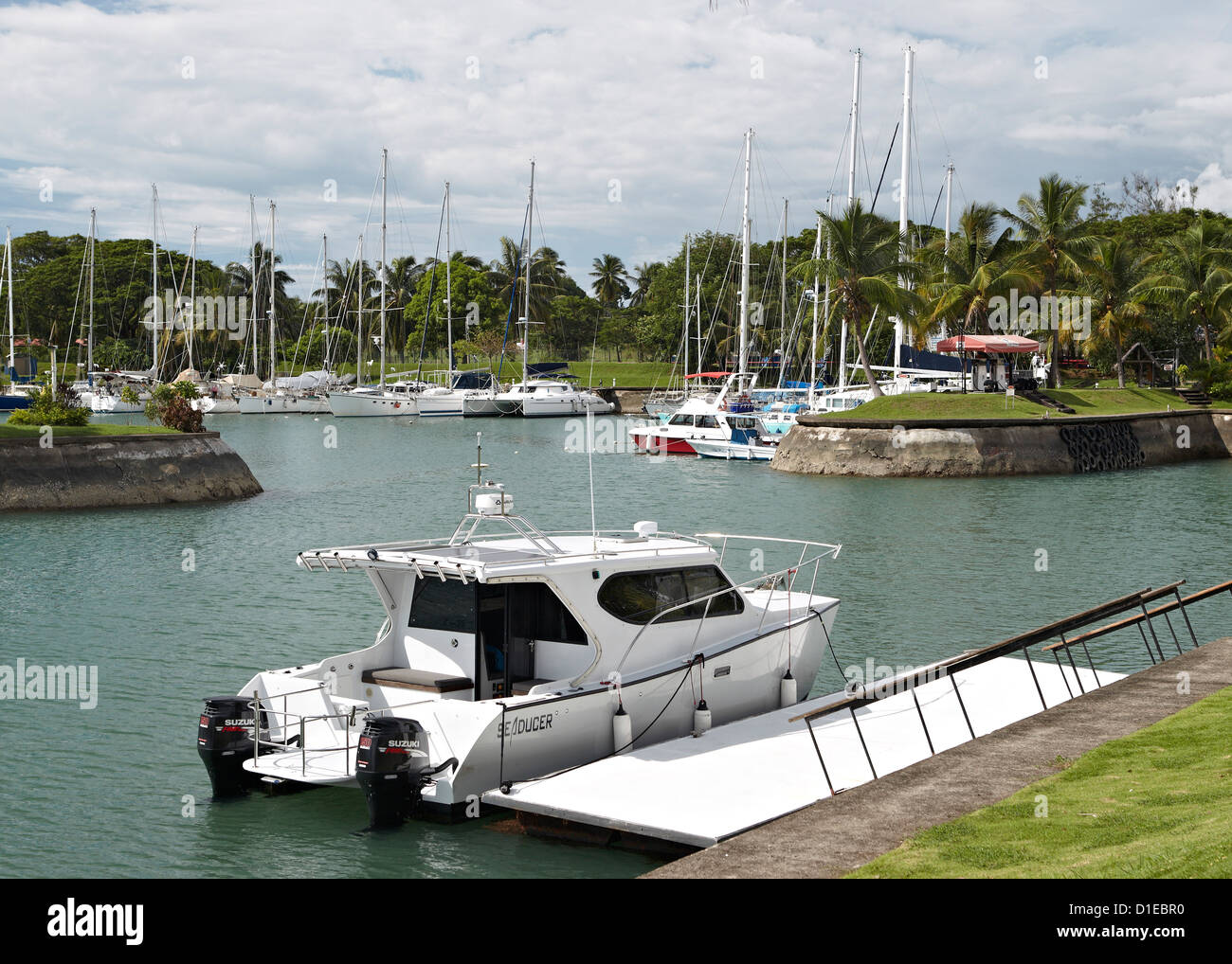 Boats in Vuda Marina, Viseisei, Fiji, Pacific Islands, Pacific Stock ...
