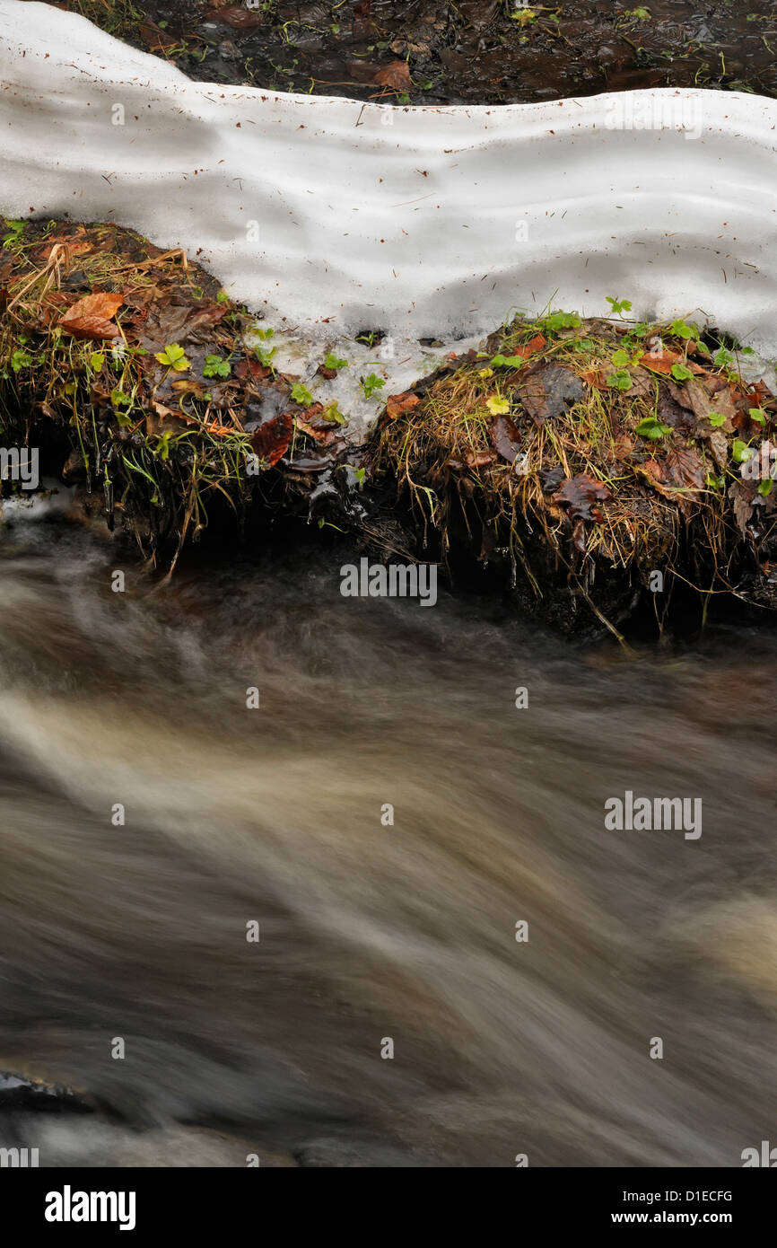 Munising Creek in late winter, Munising, Michigan, USA Stock Photo - Alamy