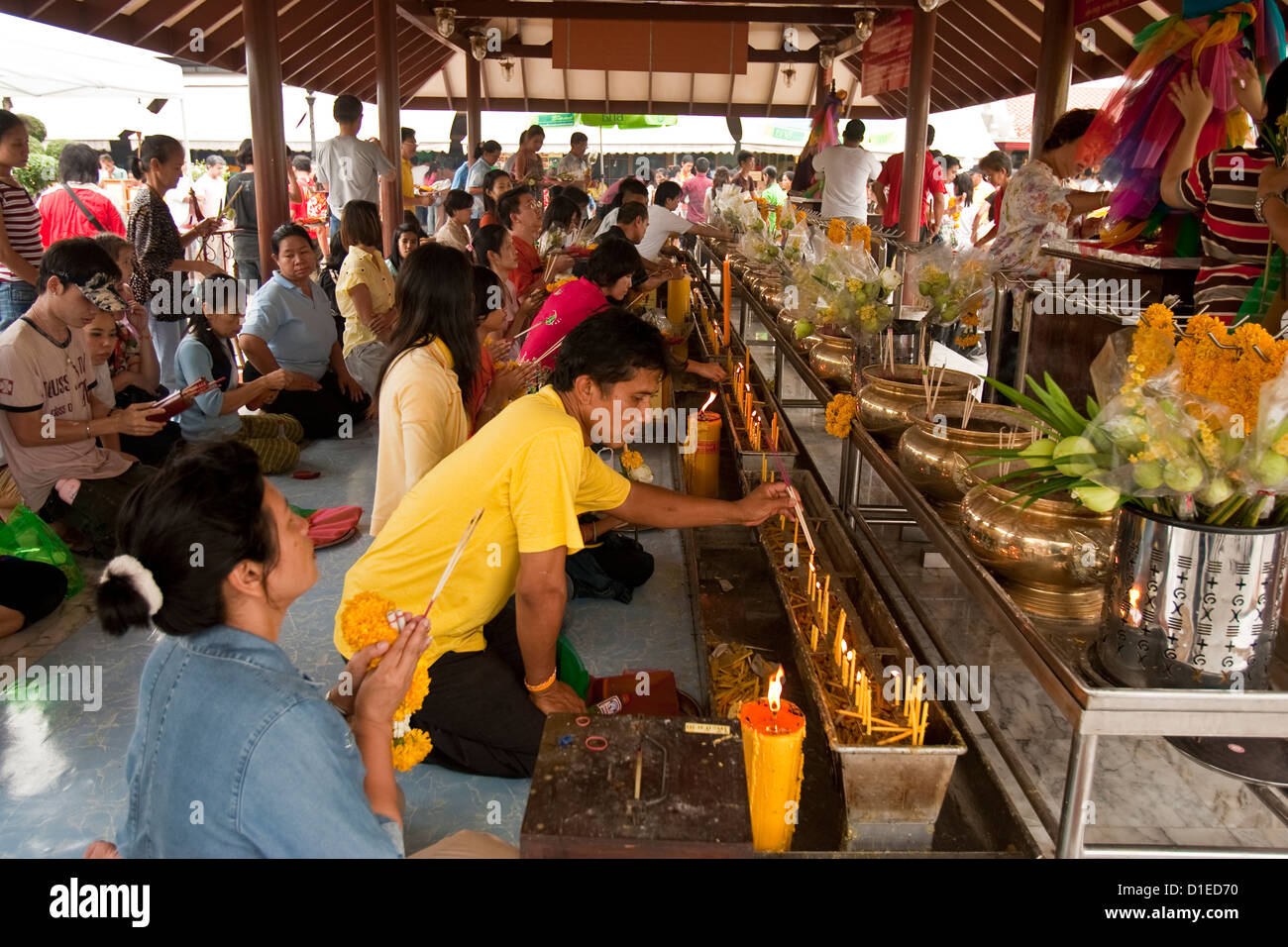 Buddhists Praying during The Songkran Festival, City Pillar Shrine ...