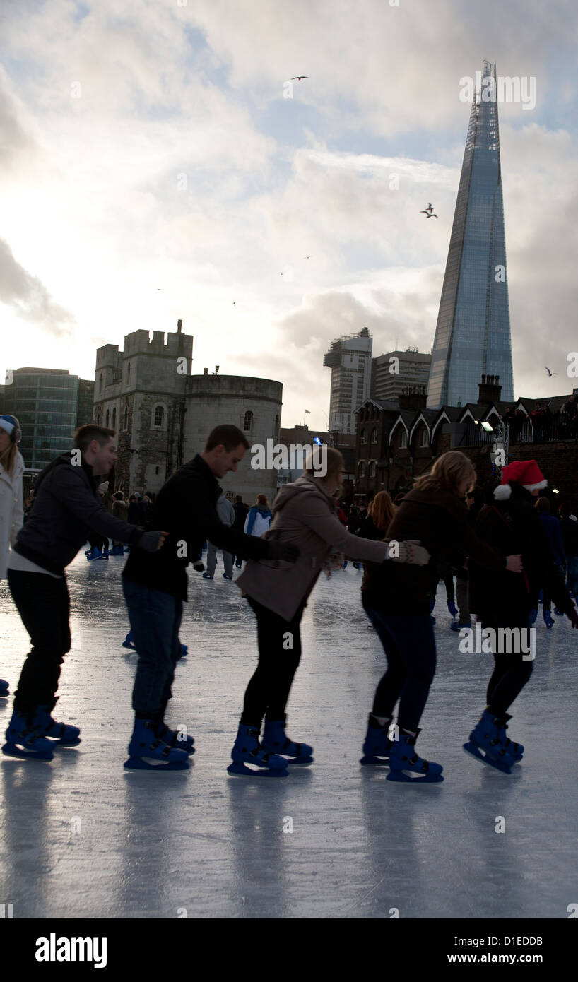 Tower of London Ice Rink, Tower Hill, City of London, England, United ...