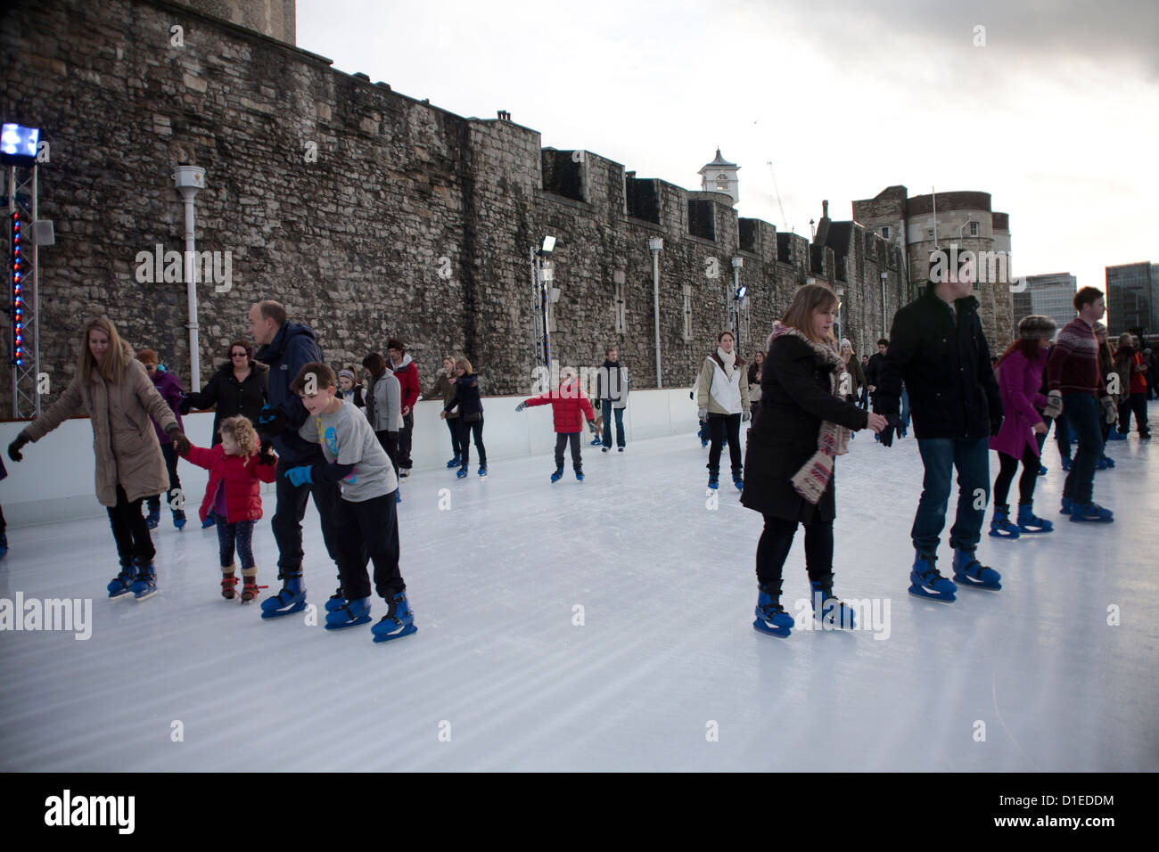 Tower of London Ice Rink, Tower Hill, City of London, England, United ...
