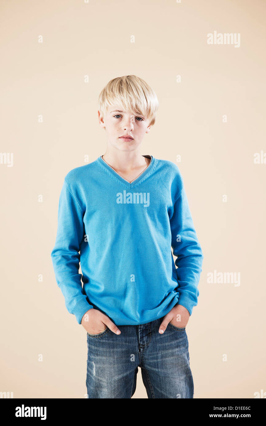 Studio portrait of boy (13) hi-res stock photography and images - Alamy