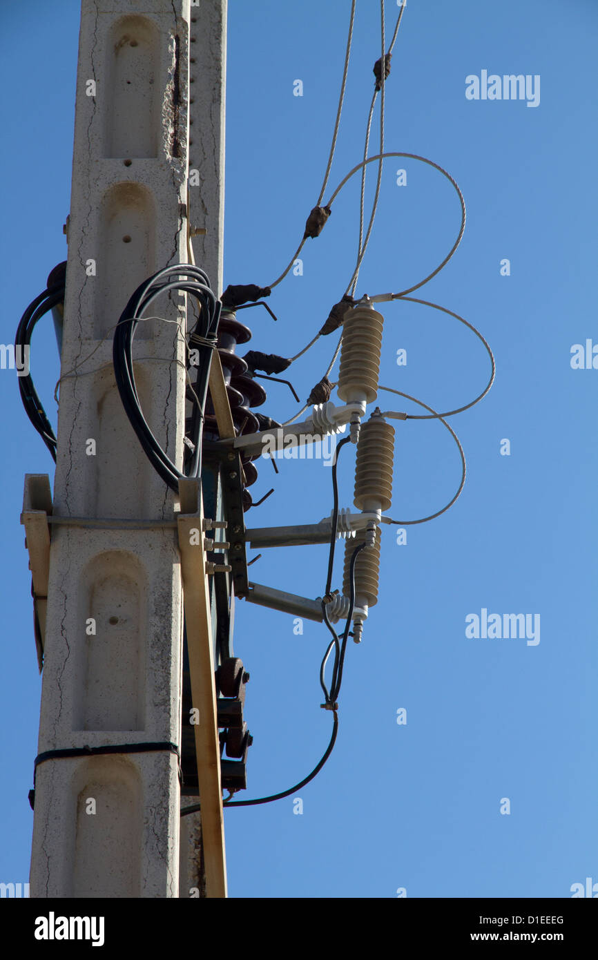 Old power lines hi-res stock photography and images - Alamy