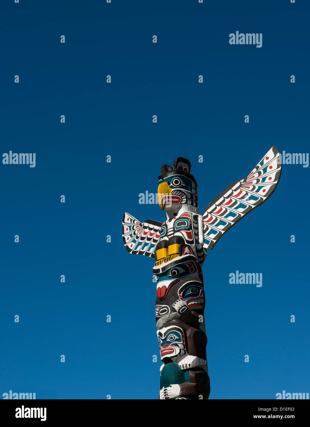 First nations totem poles stanley park vancouver canada hi-res stock ...