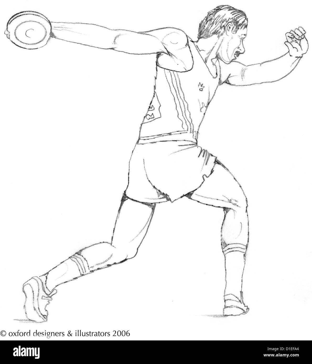 Discus thrower Black and White Stock Photos & Images - Alamy