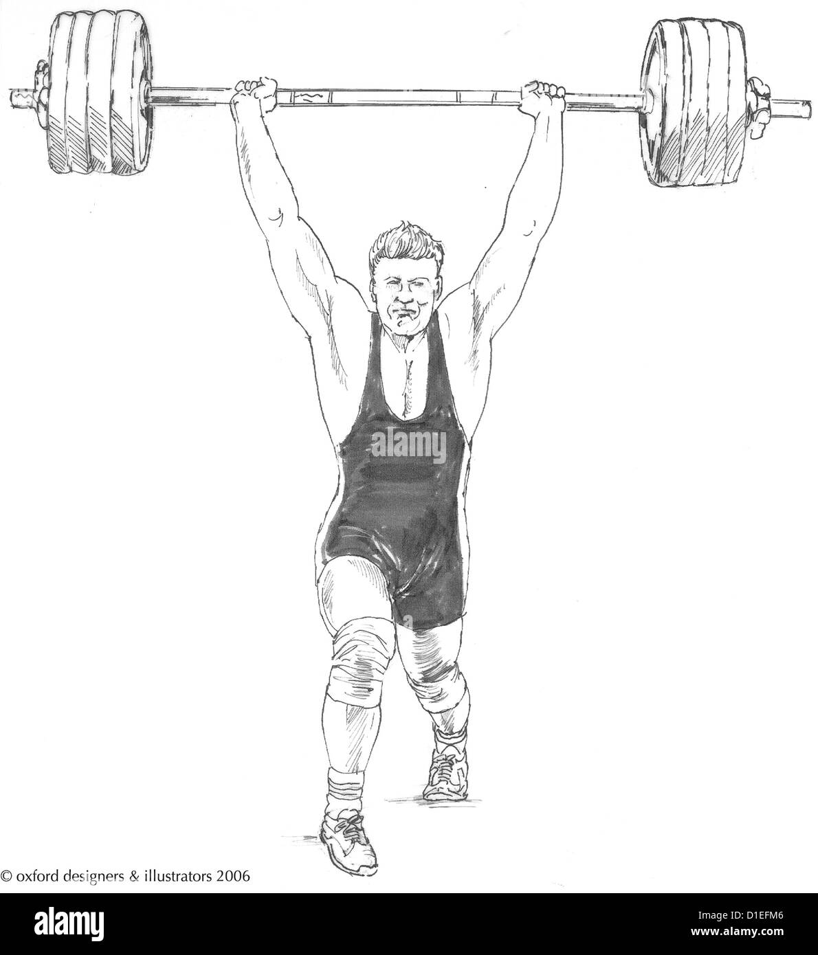 Weight Lifter Black and White Stock Photos & Images - Alamy