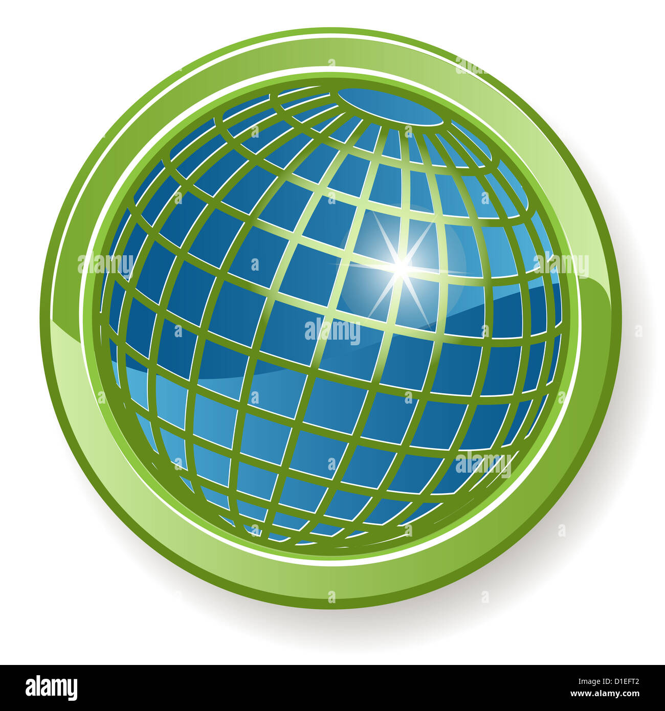 Illustration, transparent blue globe on white background Stock Photo ...