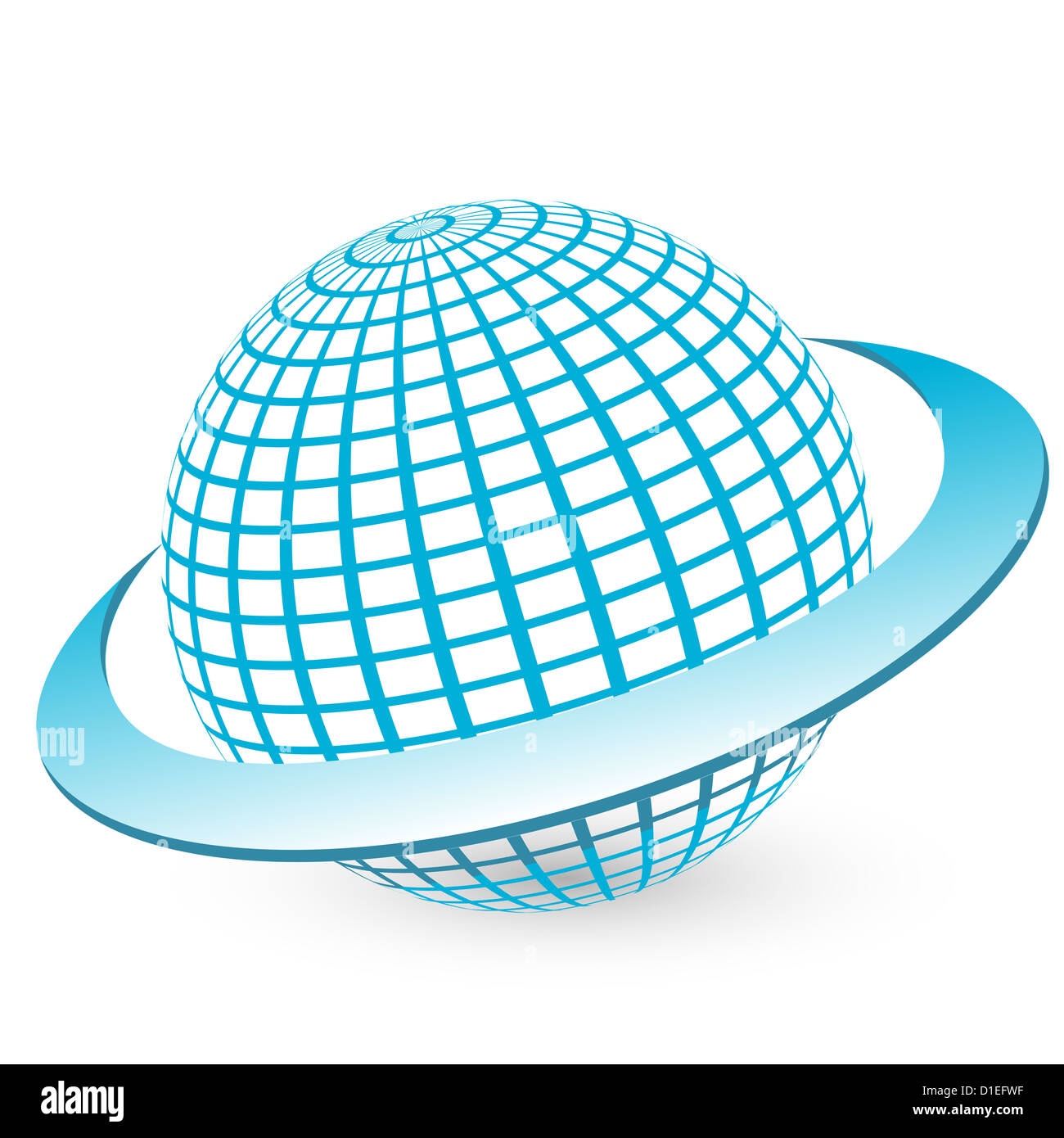 Illustration, transparent blue globe on white background Stock Photo ...