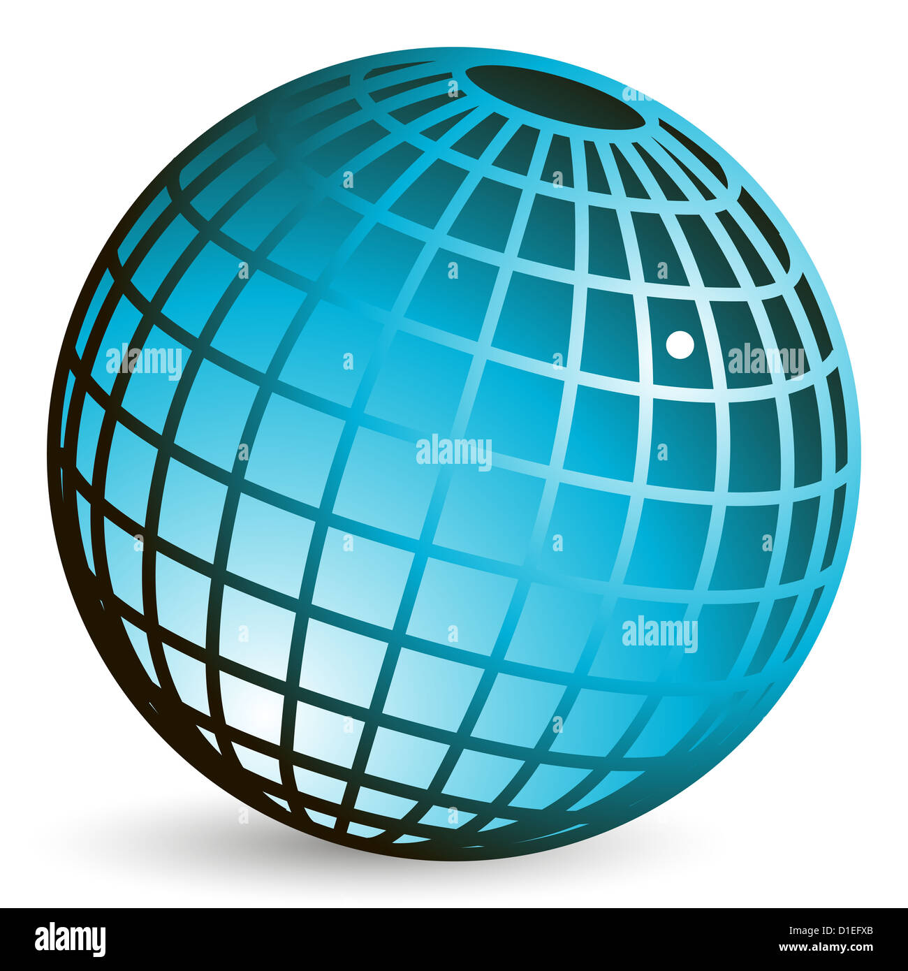 Illustration, transparent blue globe on white background Stock Photo ...