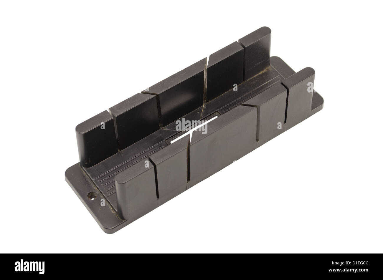 angle cut miter box tool isolated on white background Stock Photo - Alamy
