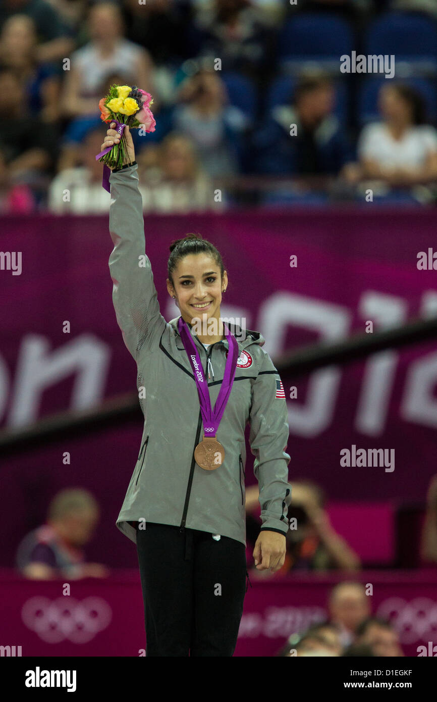 Alexandra Raisman (USA) winner of the bronze medal in the Women's ...