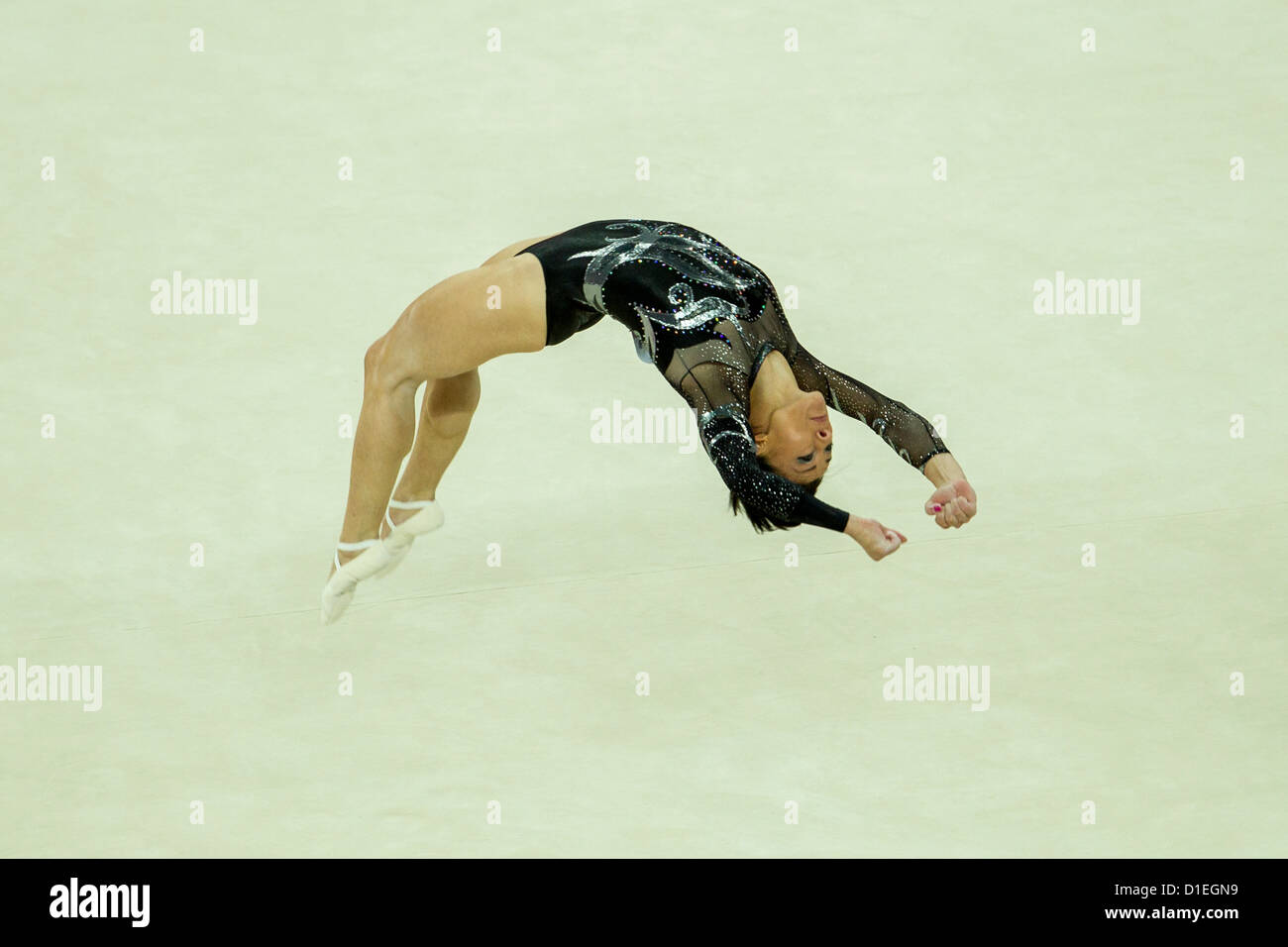 Catalina Ponor (ROM) competing during the Women's Floor Exercise Final ...
