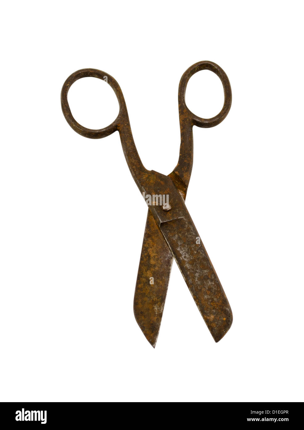 rusty old retro scissors isolated on white background Stock Photo - Alamy
