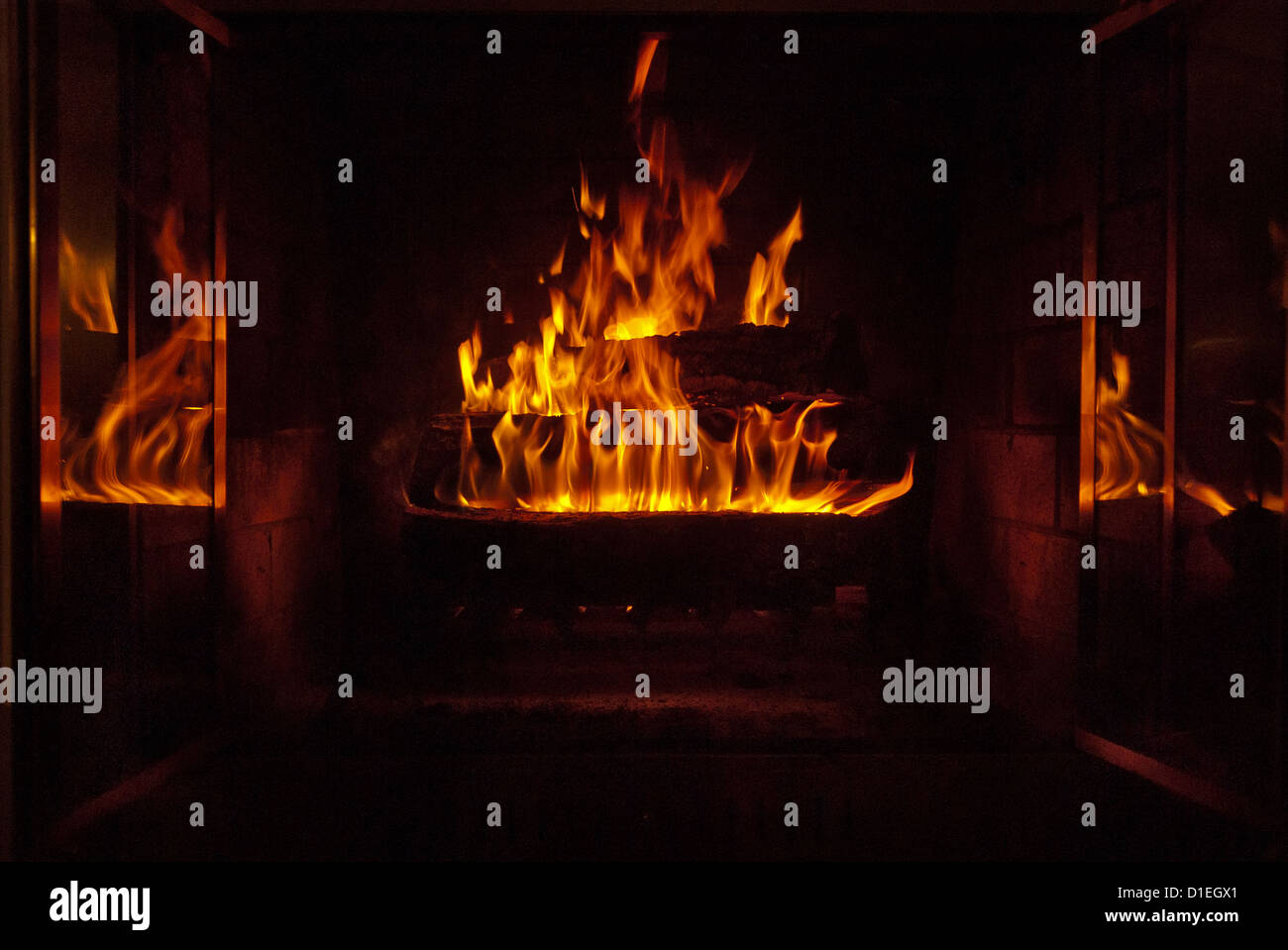 Fire flames reflected in hi-res stock photography and images - Alamy