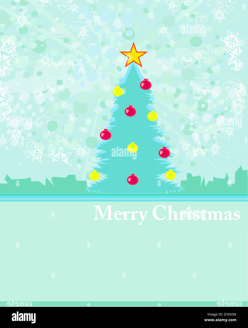 Abstract christmas tree card Stock Photo - Alamy
