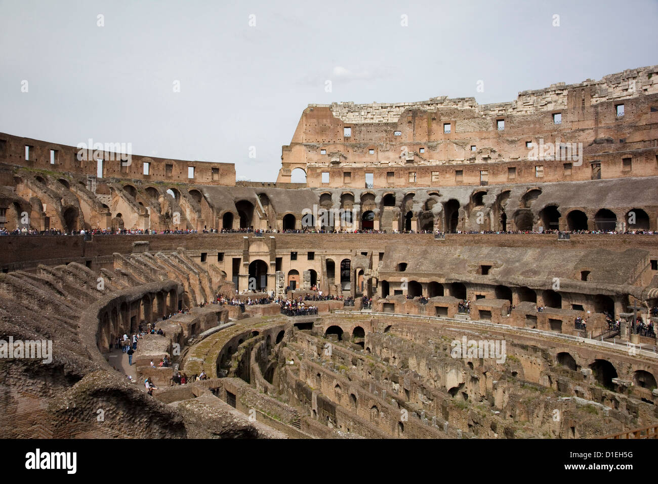 Interior of the Colosseum showing the arena, Rome, Italy Stock Photo ...