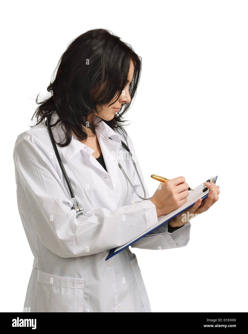 A doctor writing Stock Photo - Alamy