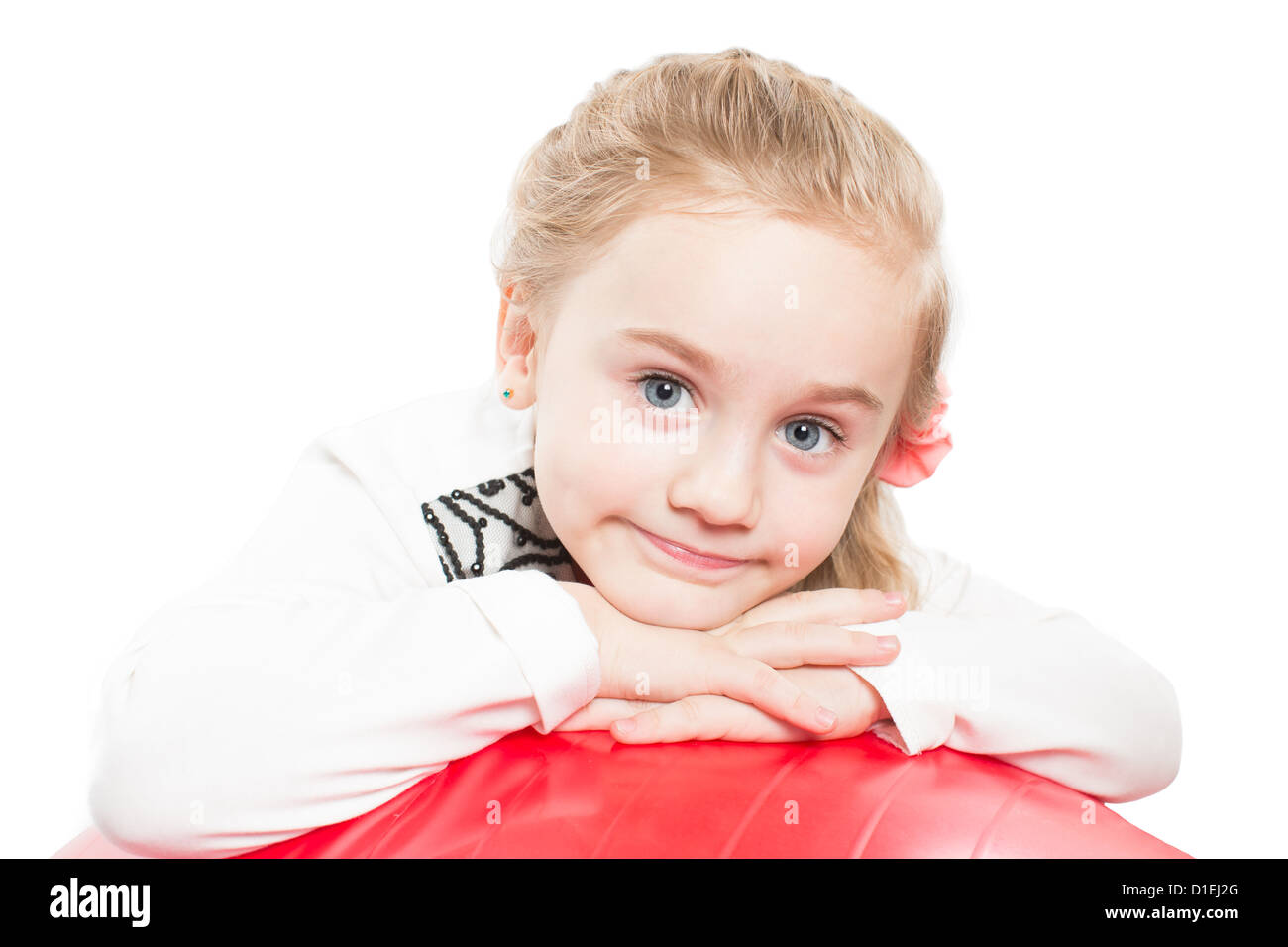 beautiful girl child on white background isolated Stock Photo - Alamy