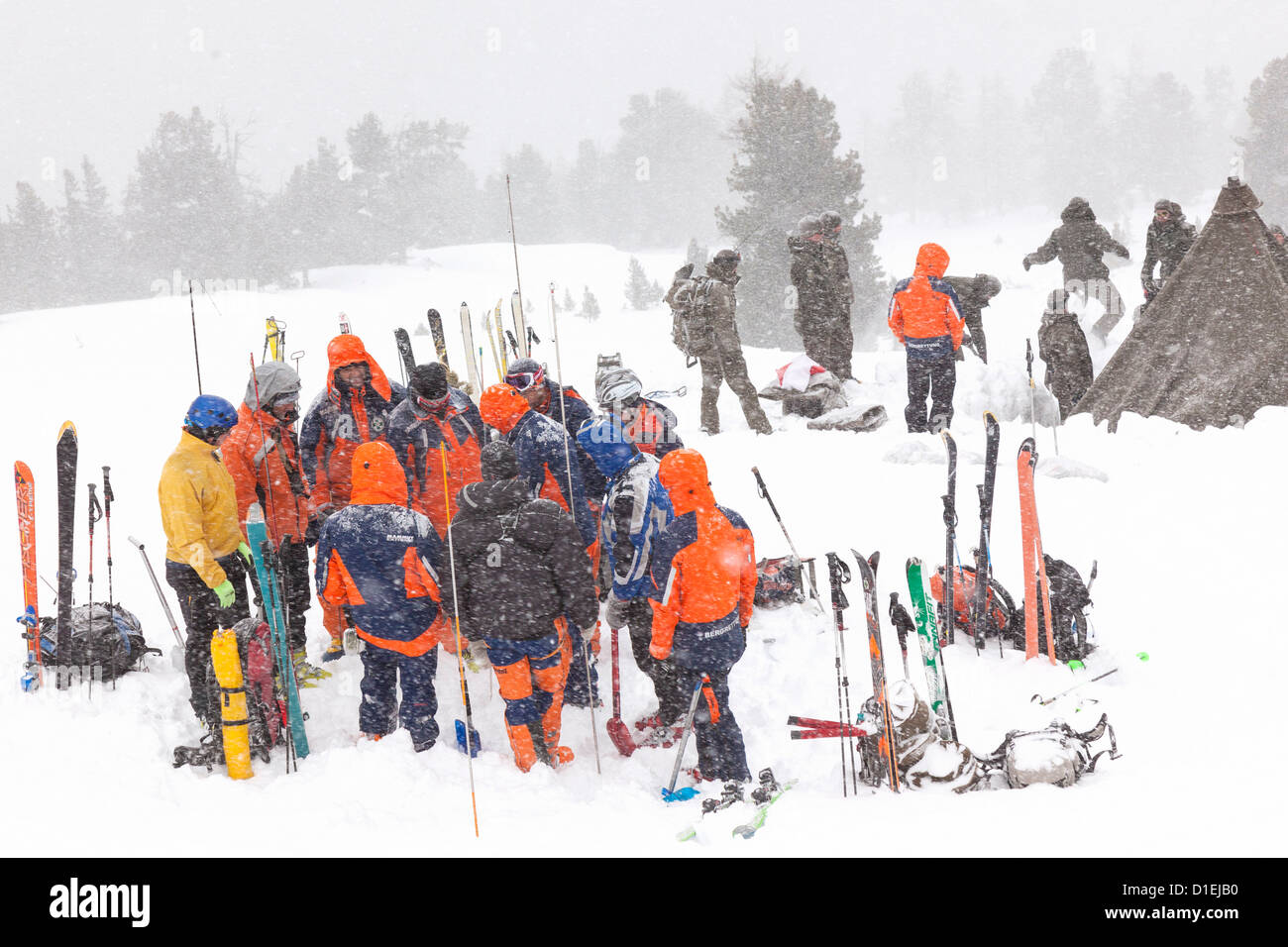 Avalanche rescue exercise of the mountain rescue Lungau, Salzburg State ...