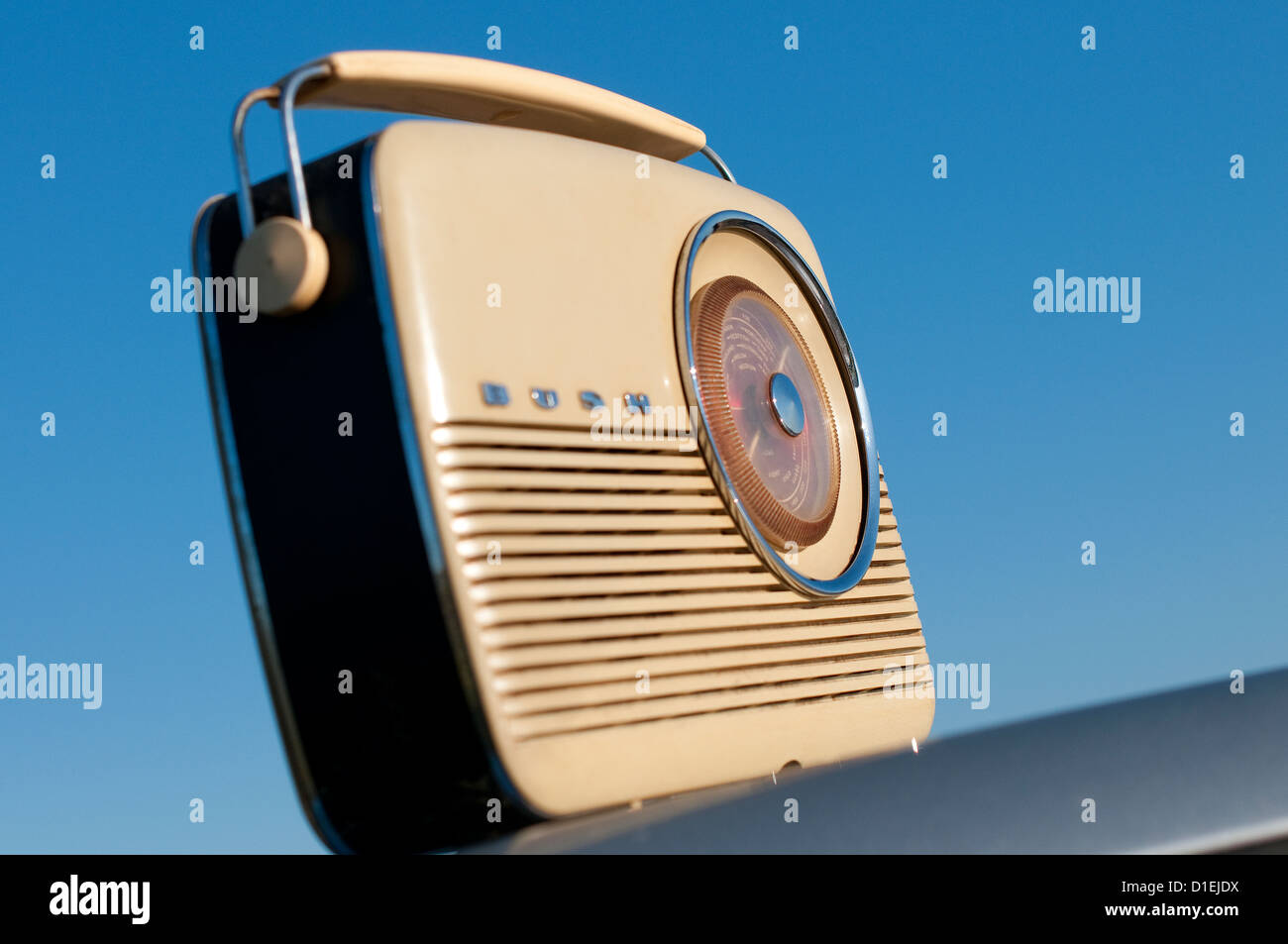 retro style portable radio Stock Photo - Alamy