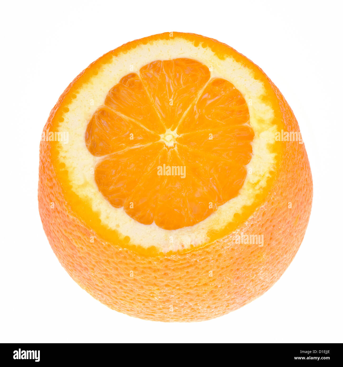 A sliced orange - top view Stock Photo - Alamy