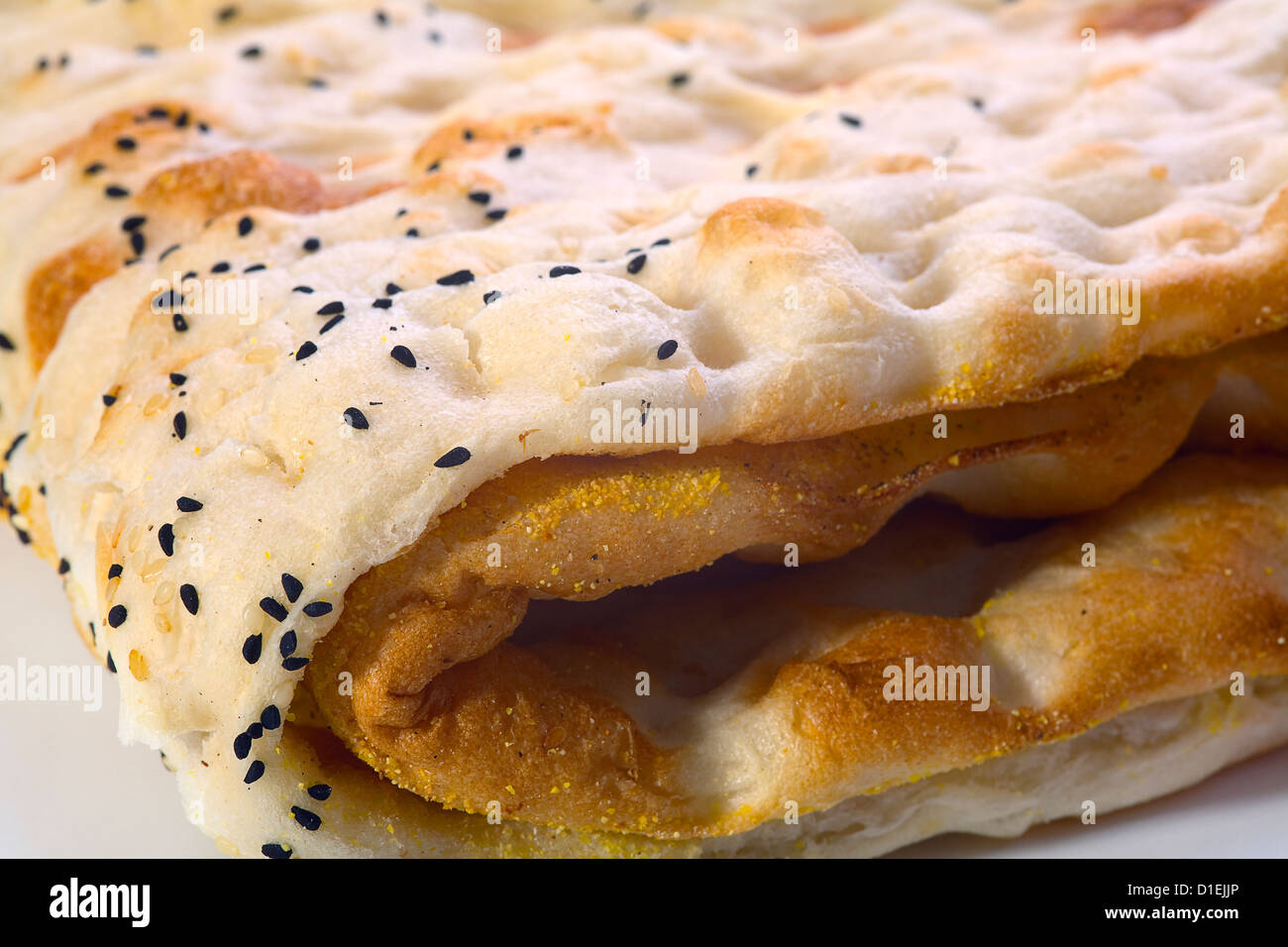 Close up of a turkish bread surface texture Stock Photo - Alamy