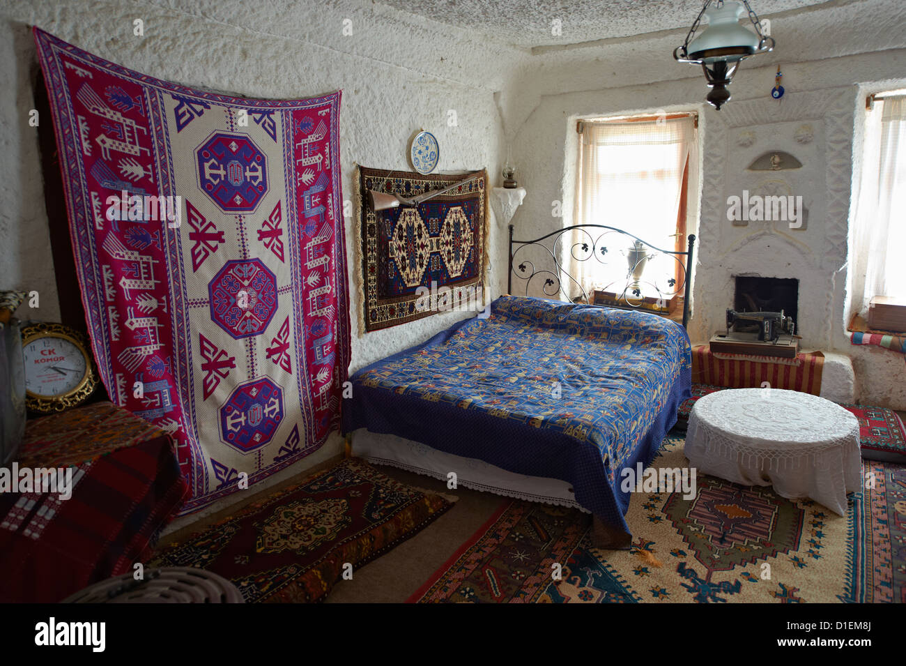 Inside a rock house of Uchisar, Cappadocia Turkey Stock Photo - Alamy
