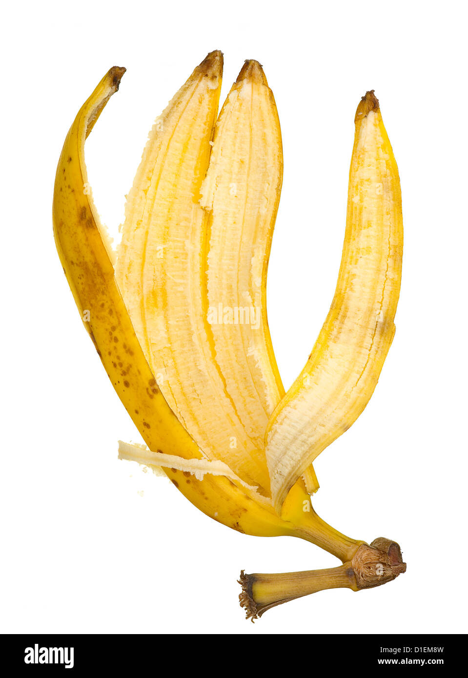 Close up of a banana peel isolated on white background Stock Photo - Alamy