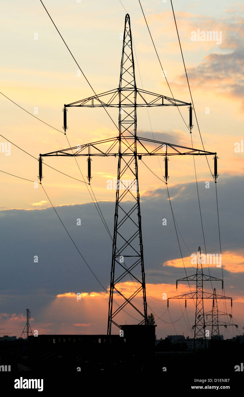 High voltage line Stock Photo - Alamy