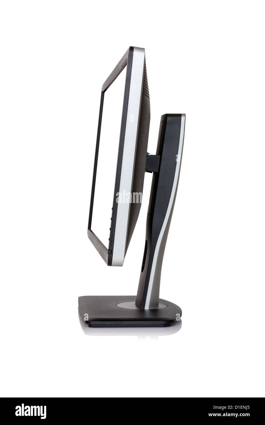 Computer monitor isolated on a white background Stock Photo - Alamy