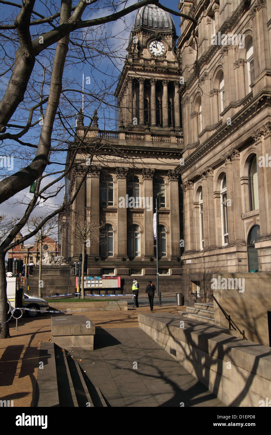 city hall Leeds UK with clock tower Stock Photo - Alamy