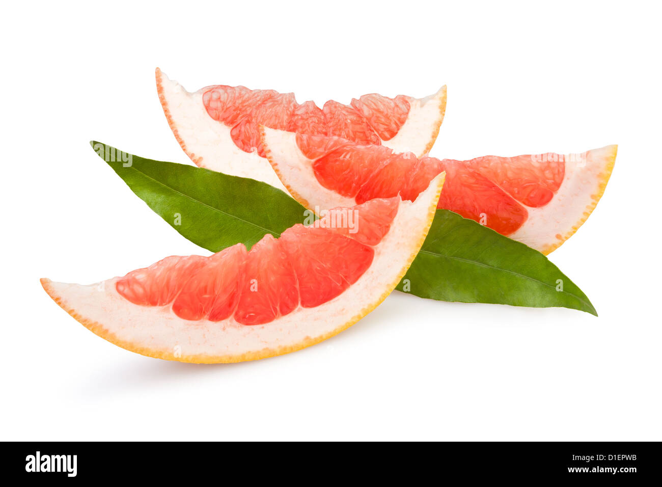 grapefruit slice on white background Stock Photo - Alamy