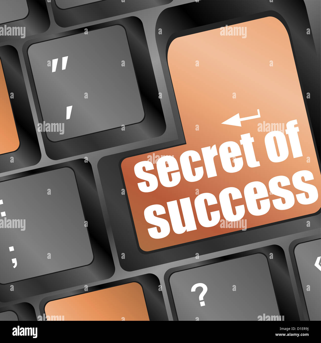 Computer keyboard with secret of success key Stock Photo - Alamy