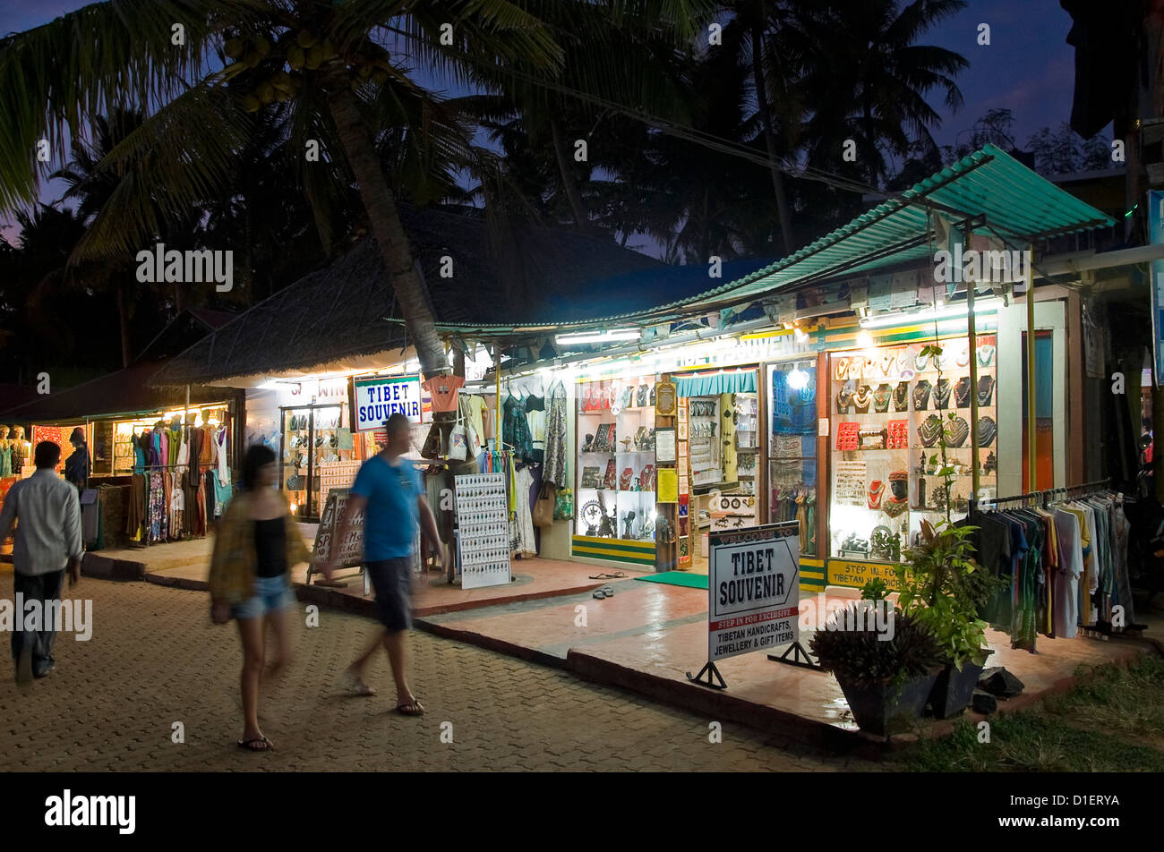 Horizontal view of the shops and stalls along the cliff top pathway at ...