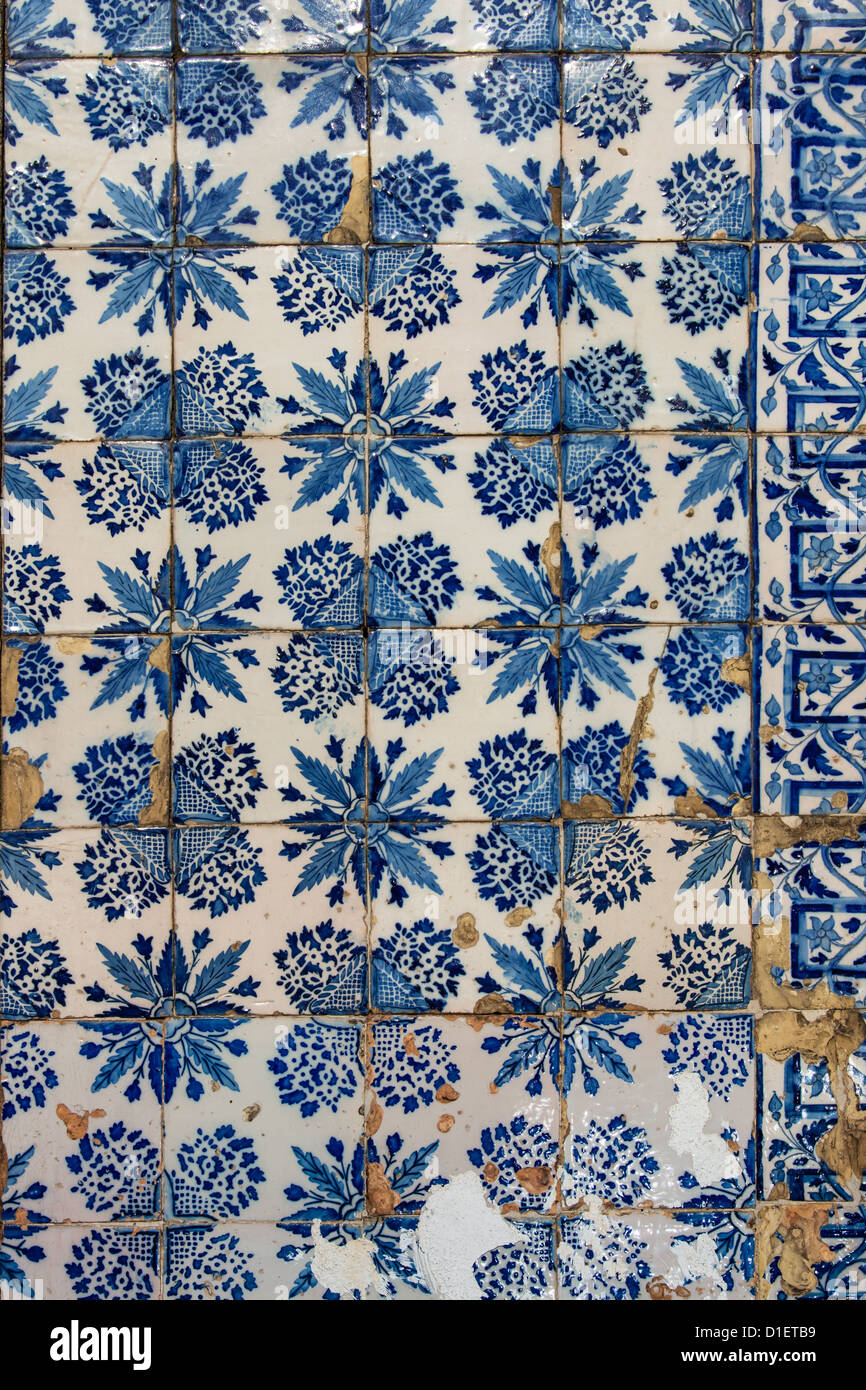 Azulejo - Old Ceramic Tile Background from building facade in Lisbon ...