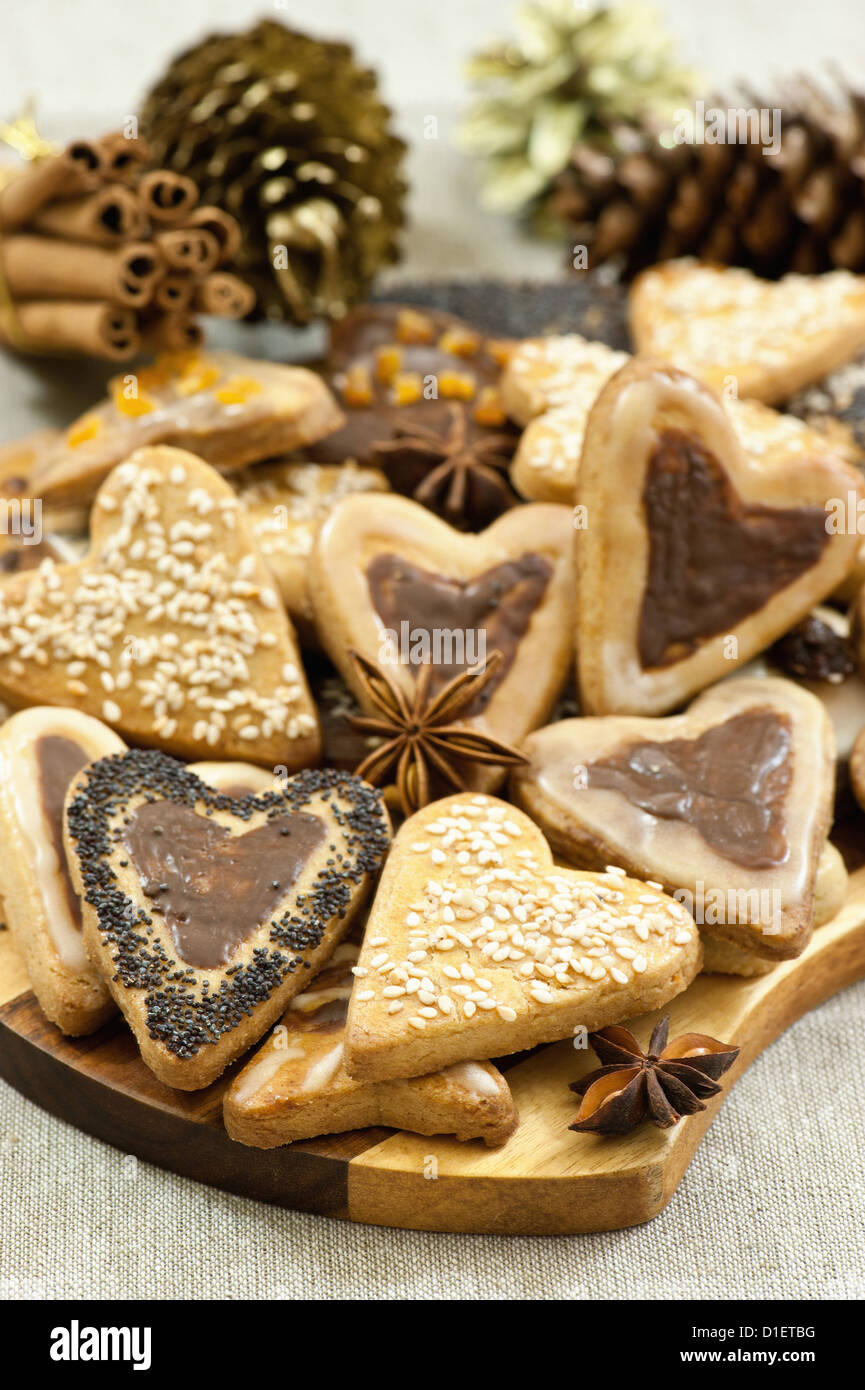 Set of Christmas homebaked cookies Stock Photo - Alamy