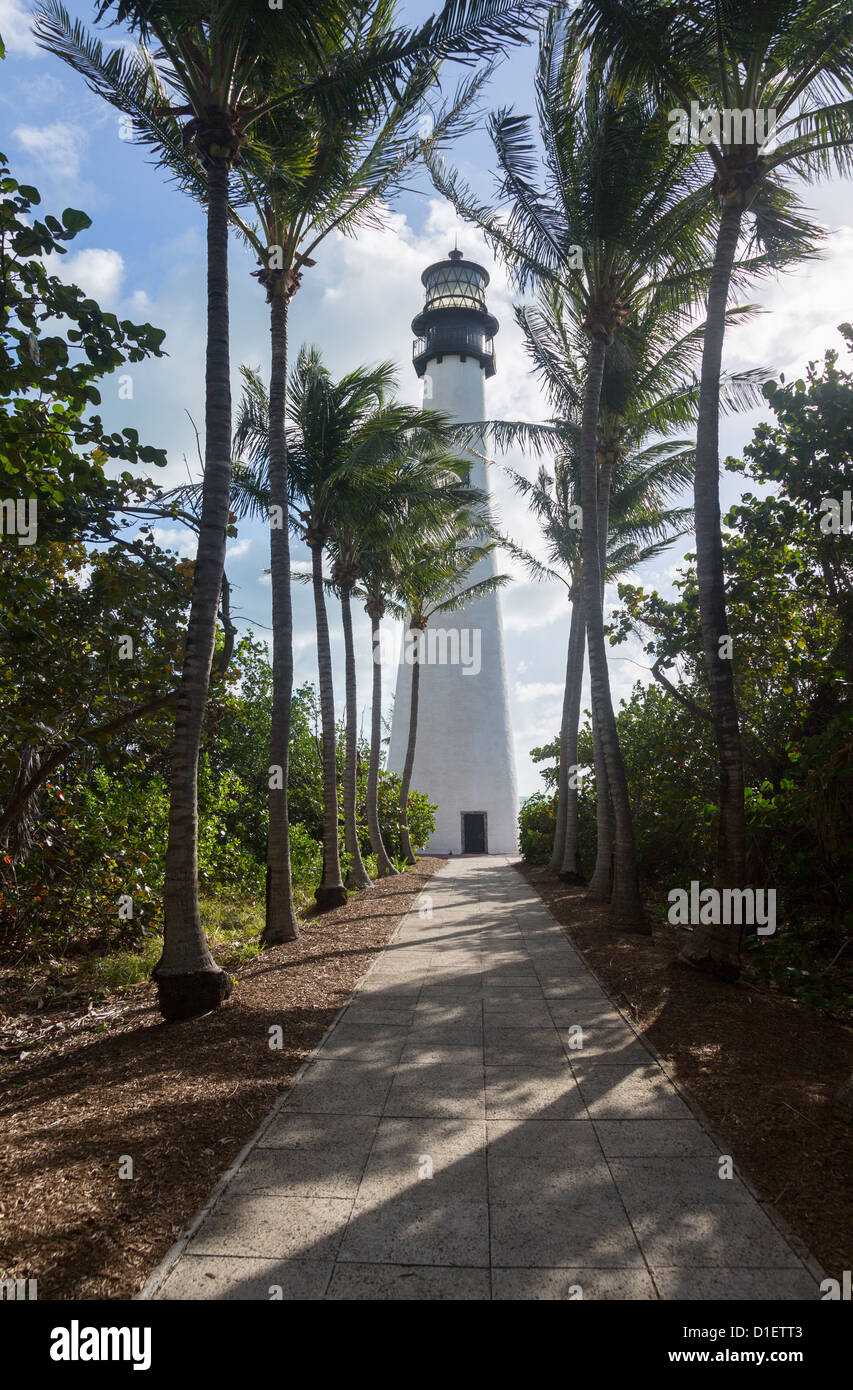Cape Florida Lighthouse and Lantern in Bill Baggs State Park in Key ...