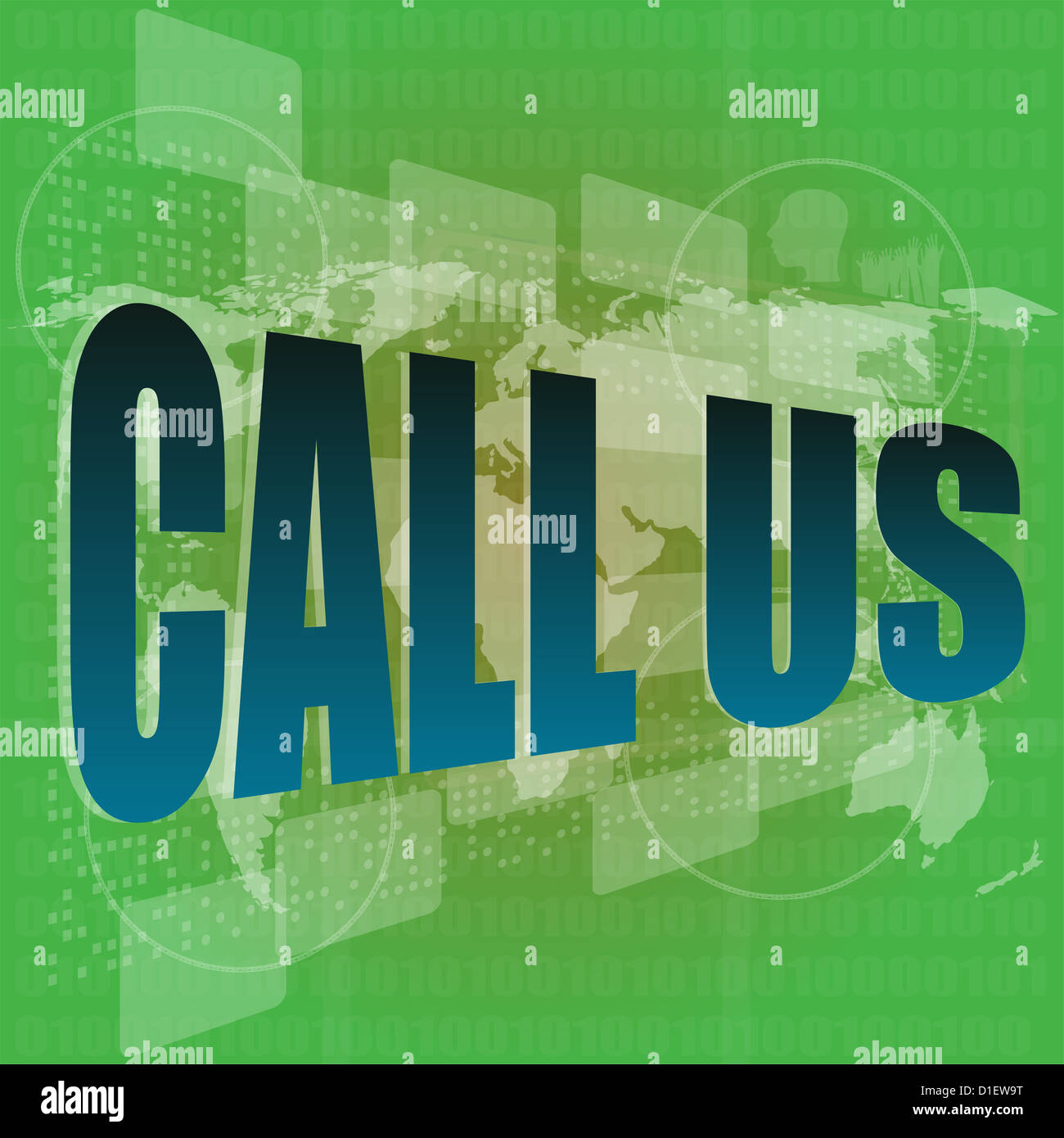 call us word on a touch screen interface Stock Photo - Alamy