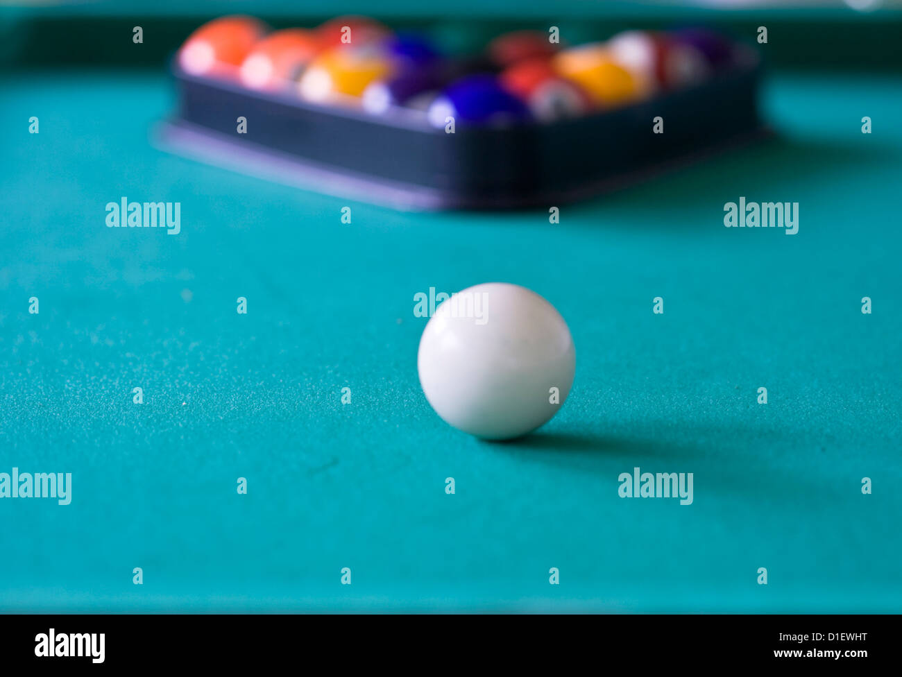 Ready to play pool billiard Stock Photo - Alamy