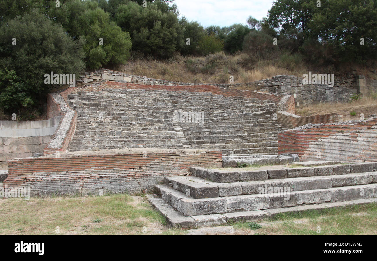 Odeon Theatre at Apollonia in Albania Stock Photo - Alamy